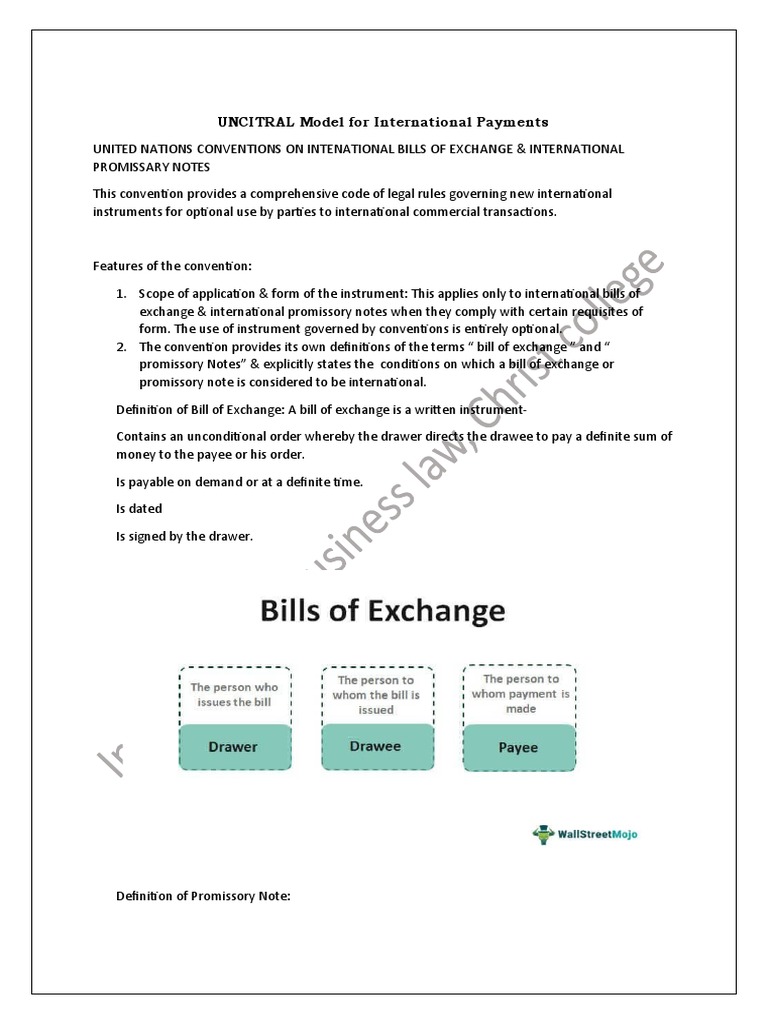 UNCITRAL Model for International Payments Guide | PDF | Negotiable Instrument | Promissory Note
