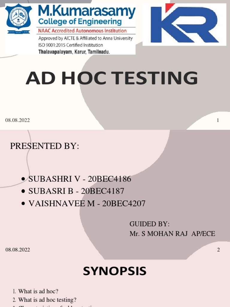 Ad Hoc Testing | PDF | Software Testing | Logic Gate