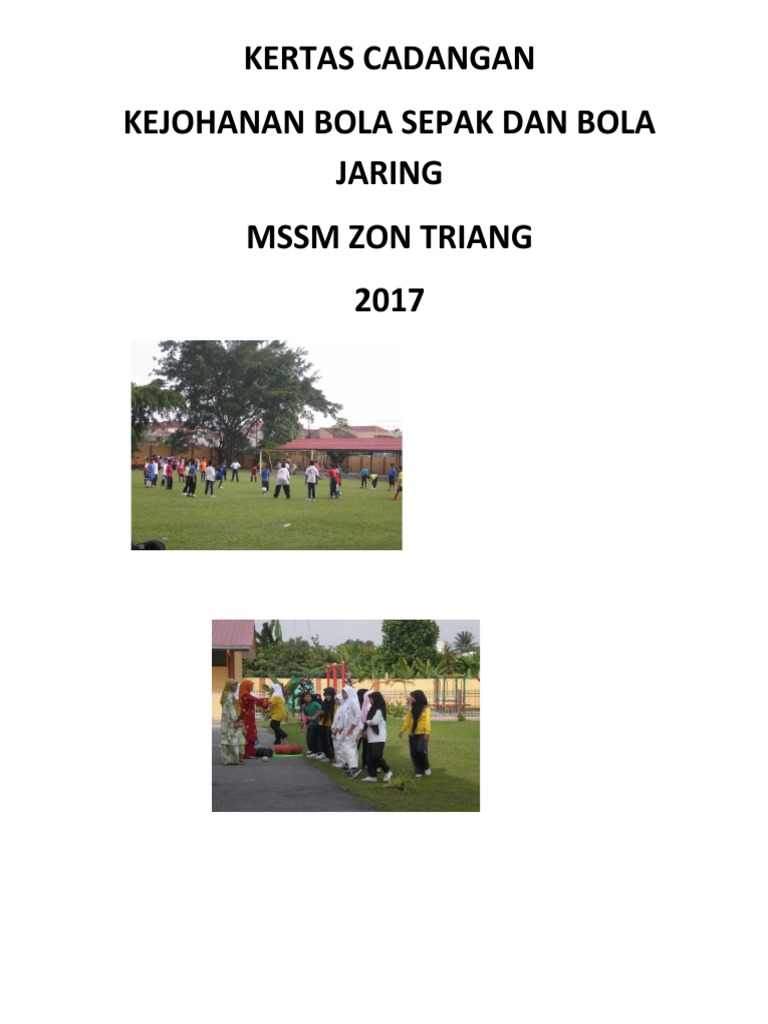 KERTAS KERJA SUKAN Bola Sepak Dan Bola Jaring Zon | PDF