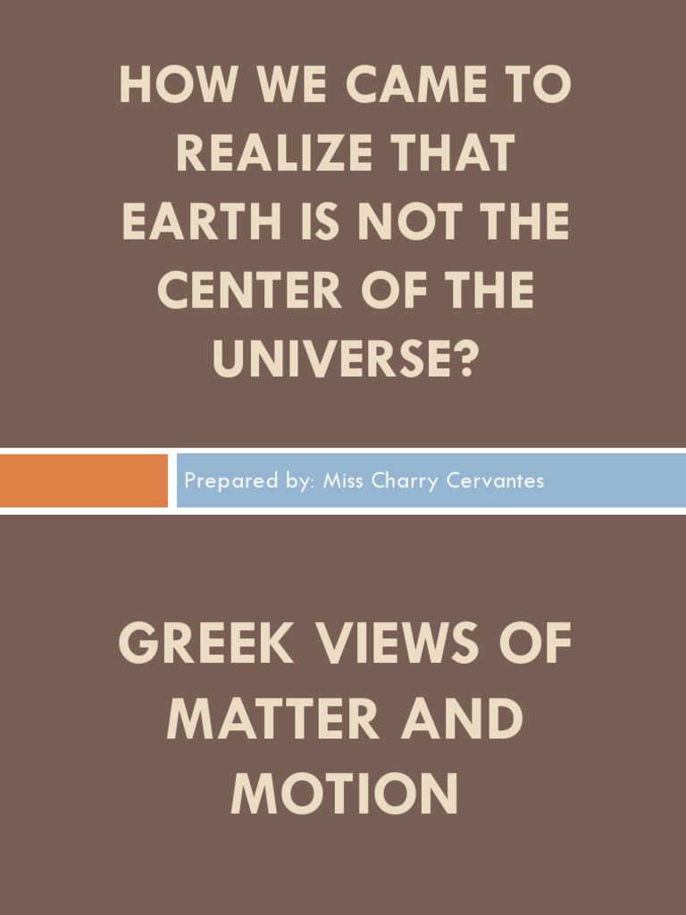 Greek Views of Matter and Motion | Download Free PDF | Nature | Science