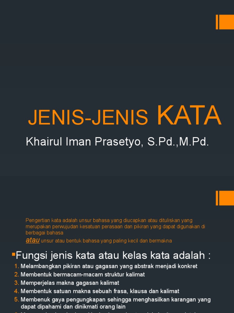 Jenis-Jenis Kata | PDF