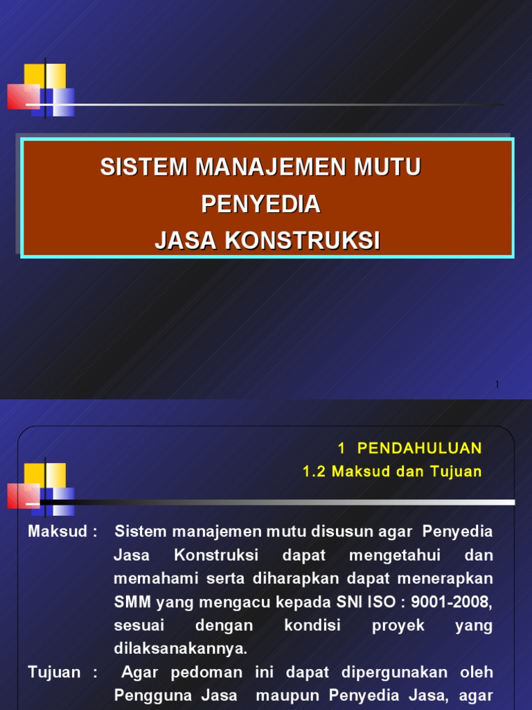 Sistem Manajemen Mutu Konstruksi | PDF | Teknologi & Rekayasa