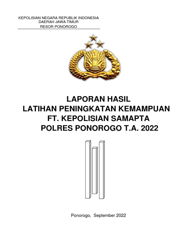 Lap Hasil Pelaks Pembinaan Pers Pelatihan Ft. Samapta | PDF | Bisnis