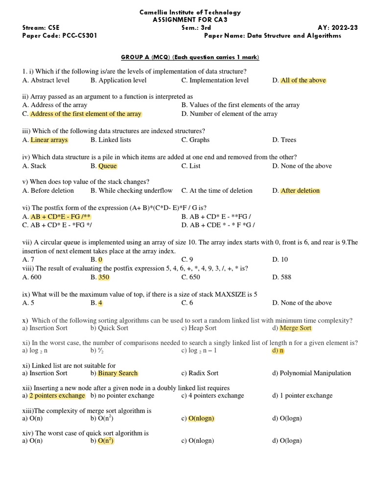 Data Structure and Algorithms | Download Free PDF | Queue (Abstract ...