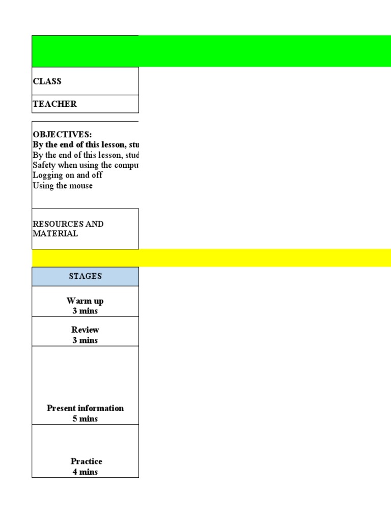 Intro lesson on computer parts | PDF | Lesson Plan | Computer Keyboard