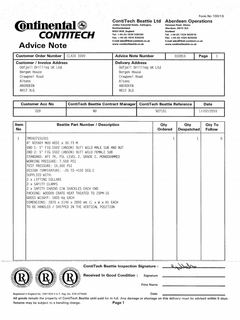 Contitech HP Hoses | PDF | Sodium Hydroxide | Pipe (Fluid Conveyance)