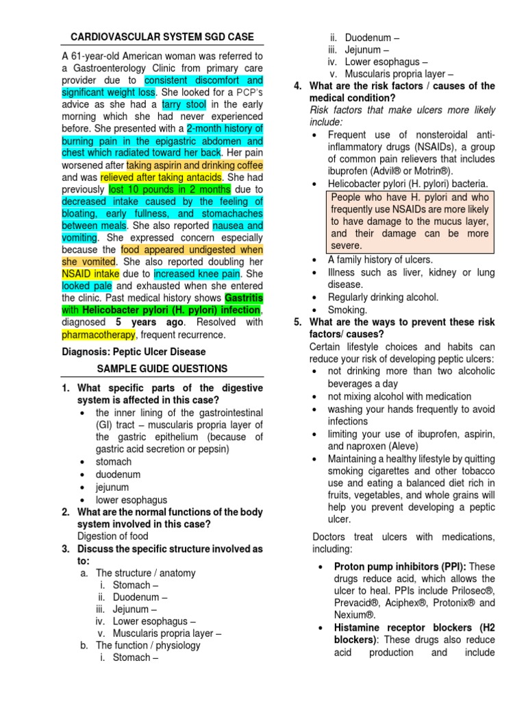 SGD Digestive System | PDF | Stomach | Indigestion