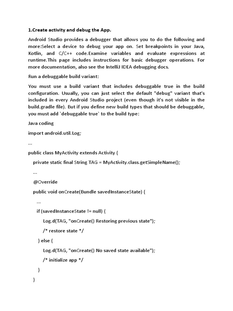 Debugging Android Apps: A Guide to Debugging Tools and Techniques in ... Debugging Android Apps: A Guide to Debugging Tools and Techniques in ...