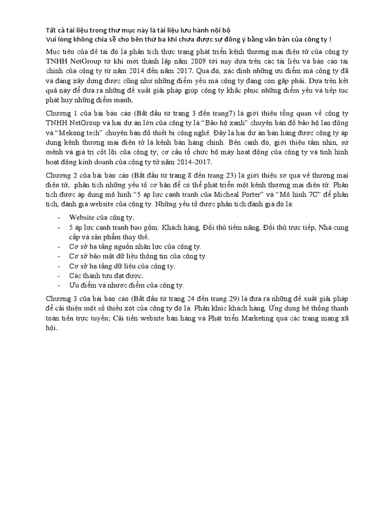 Giải phap Phat Trien Kênh TMDT | PDF