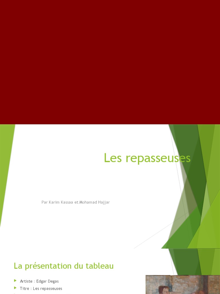 Analyse du Tableau "Les Repasseuses" de Degas | PDF