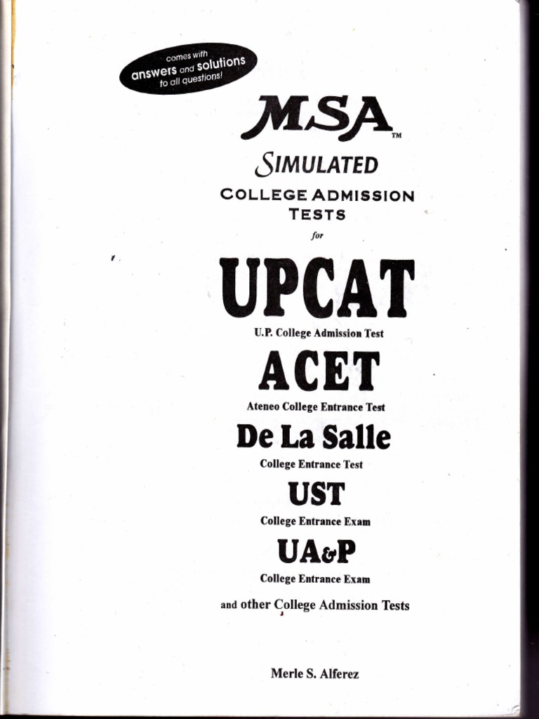 MSA Simulated UPCAT Problem IMG - 0001 | PDF | Science & Mathematics
