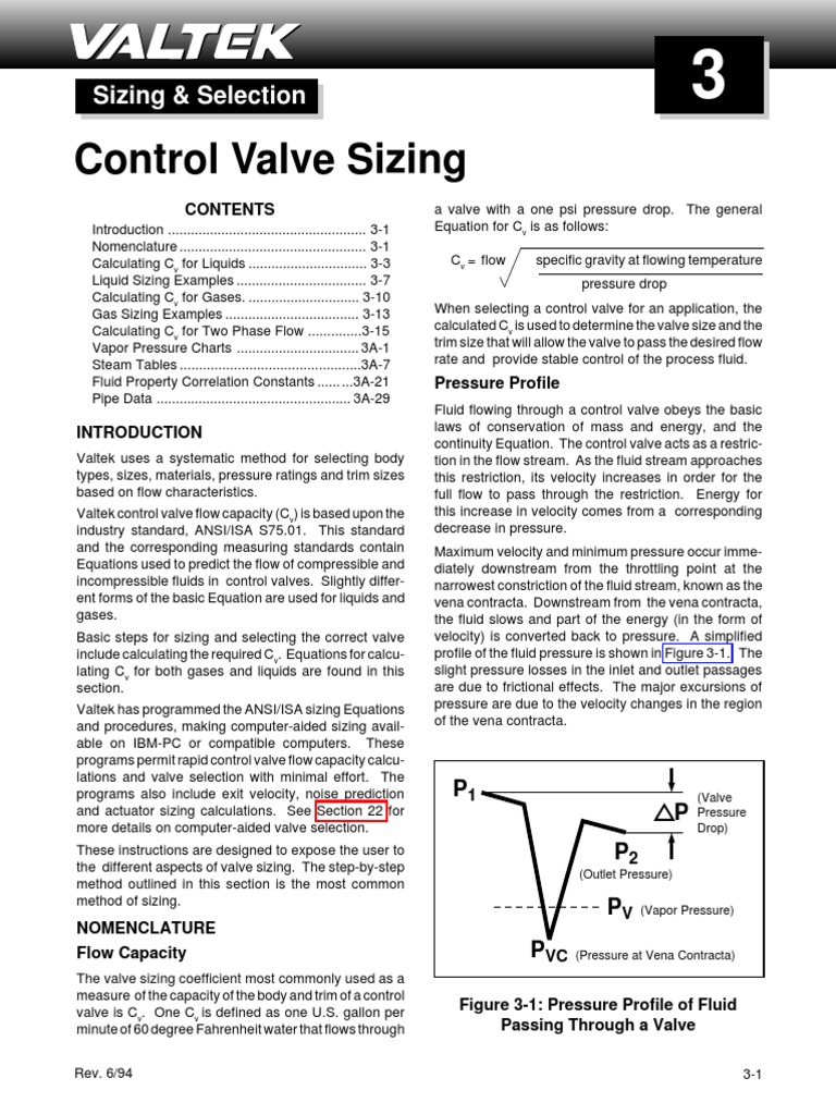 Control Valve Sizing-VALTEK | PDF | Fluid Dynamics | Pressure