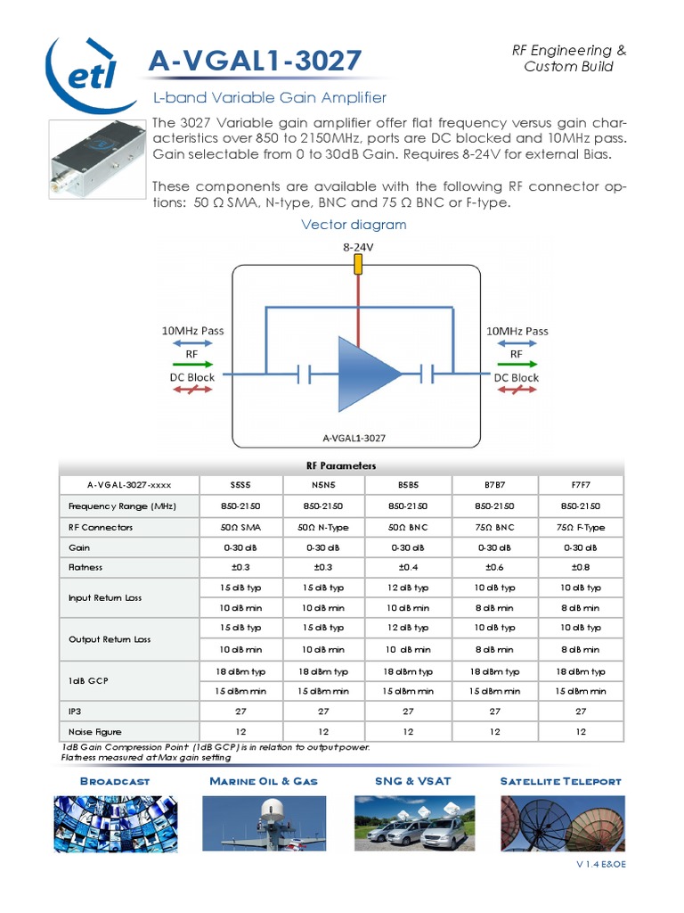 Line Amplifier ETL | PDF | Amplifier | Decibel
