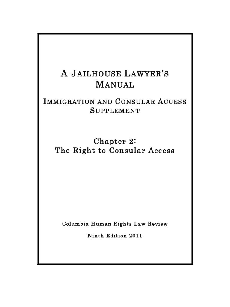 Right to Consular Access for Foreign Nationals | PDF | Consul ...