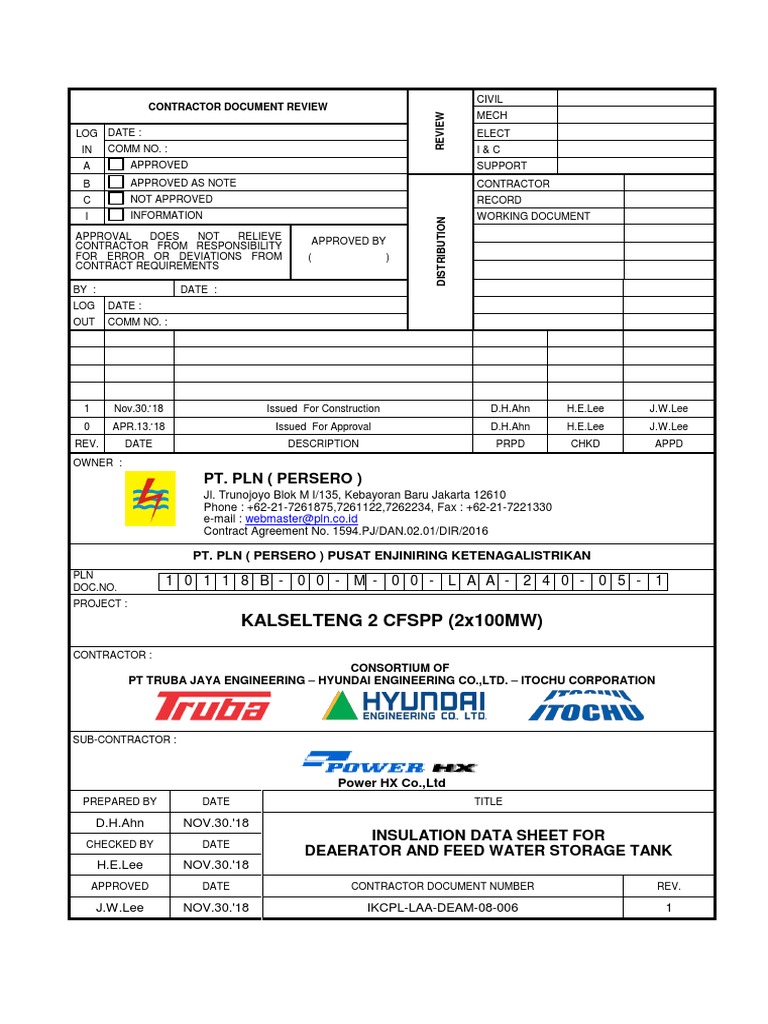 Insulation Data for KALSELTENG 2 Project | PDF | Thermal Insulation ...