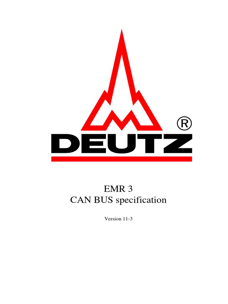 EMR 3 CAN BUS Specification | PDF | Bit | Bit Rate
