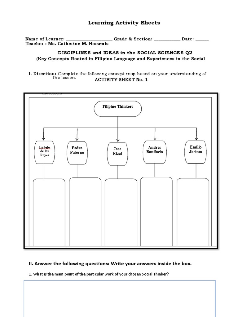 Learning Activity Sheets DISS Q2 | PDF Learning Activity Sheets DISS Q2 | PDF