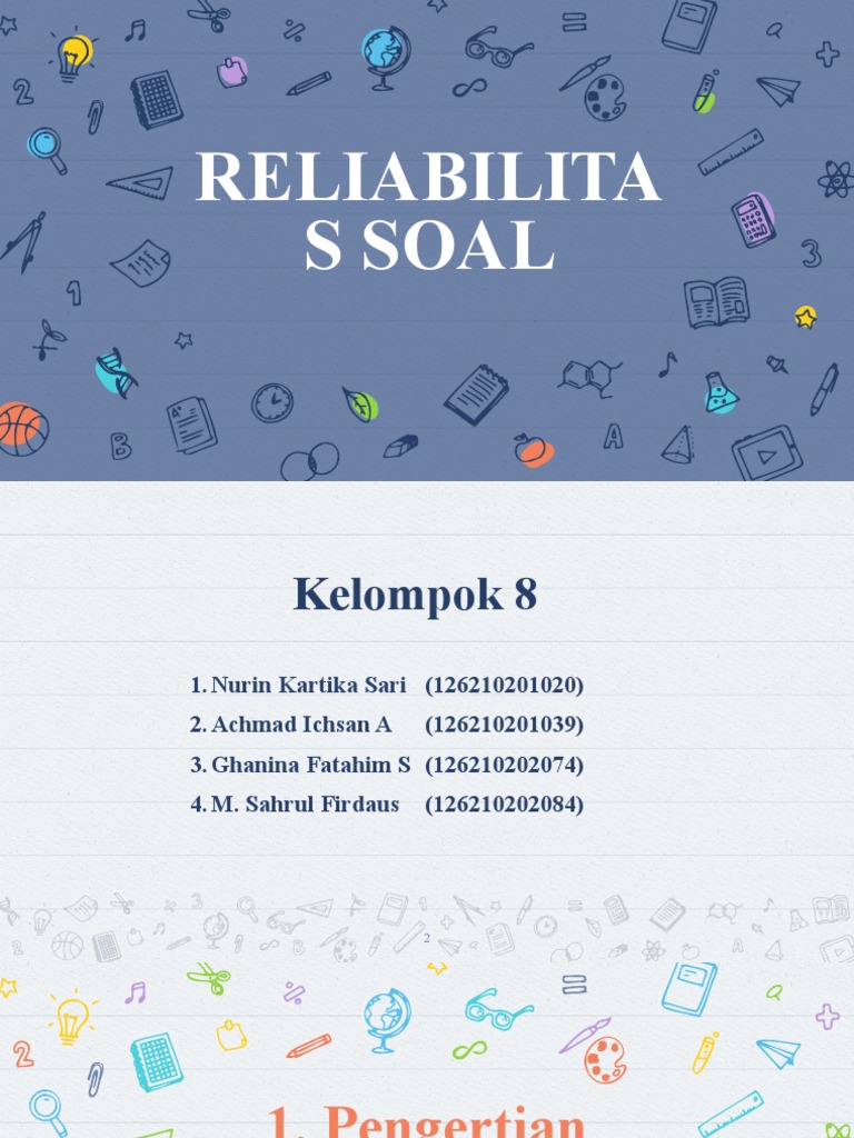 Kel.8 Reabilitas Soal | PDF