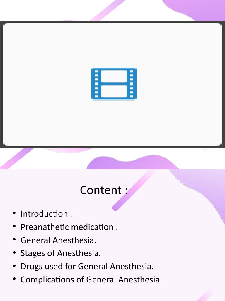 General Anathesia MSC | PDF | Anesthesia | Surgery