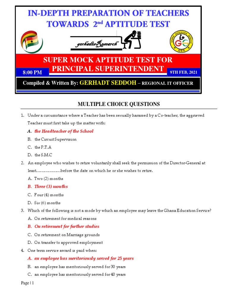 Teacher Aptitude Test MCQs | PDF | Motivational | Motivation
