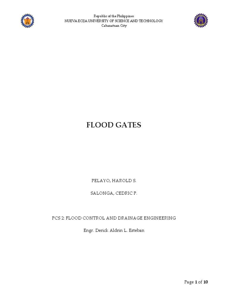 Floodgates: Types and Design Choices | PDF | Flood | Hydrology