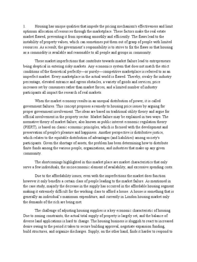 Addressing Market Failures in the London Housing Market: Analyzing the ...