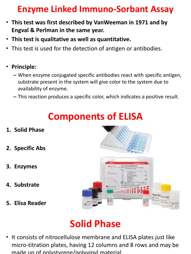 ELISA test detects antigens, antibodies | PDF | Elisa | Chemistry