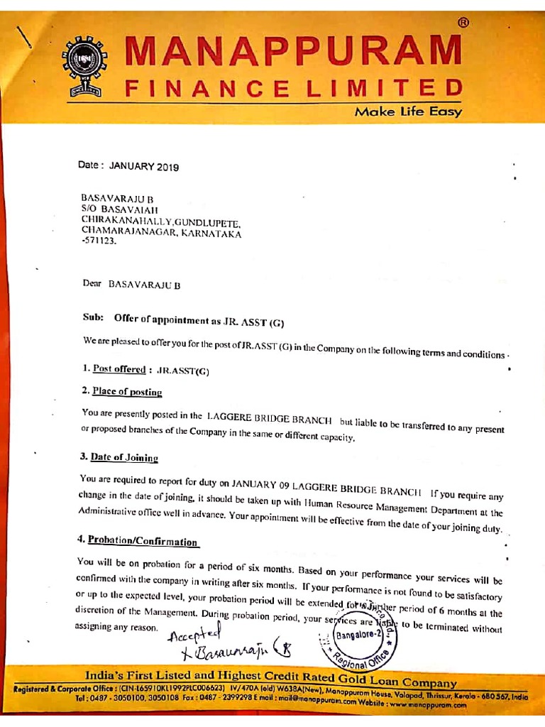 Offer Letter | PDF