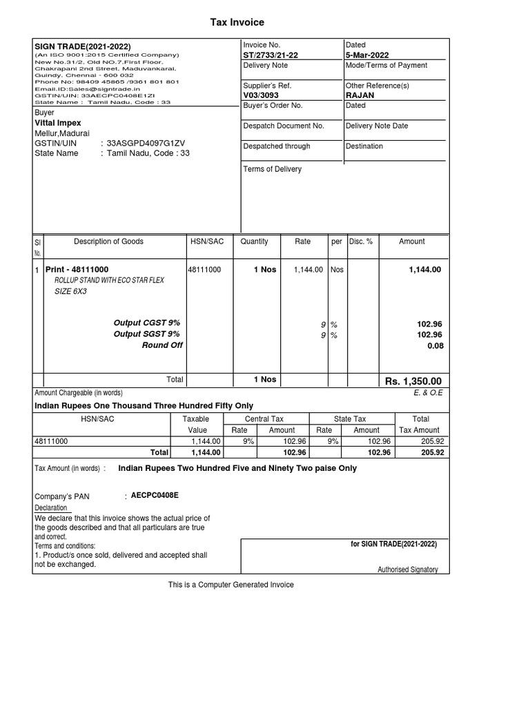 Vital Impex | PDF | Invoice | Economies