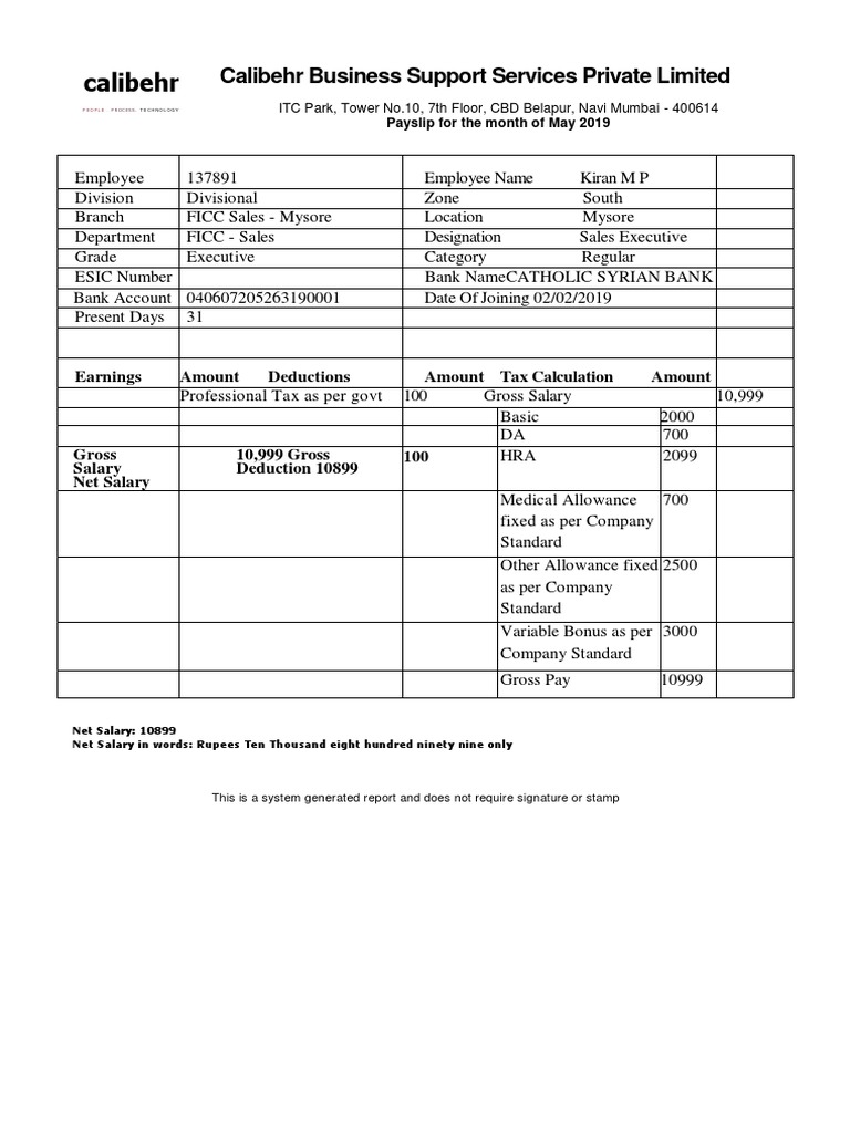 Calibehr: Calibehr Business Support Services Private Limited | PDF ...