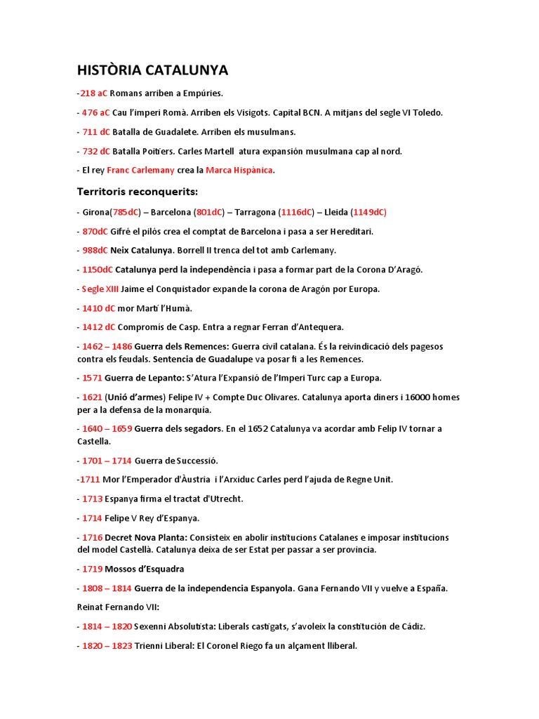 Historia de Catalunya | PDF