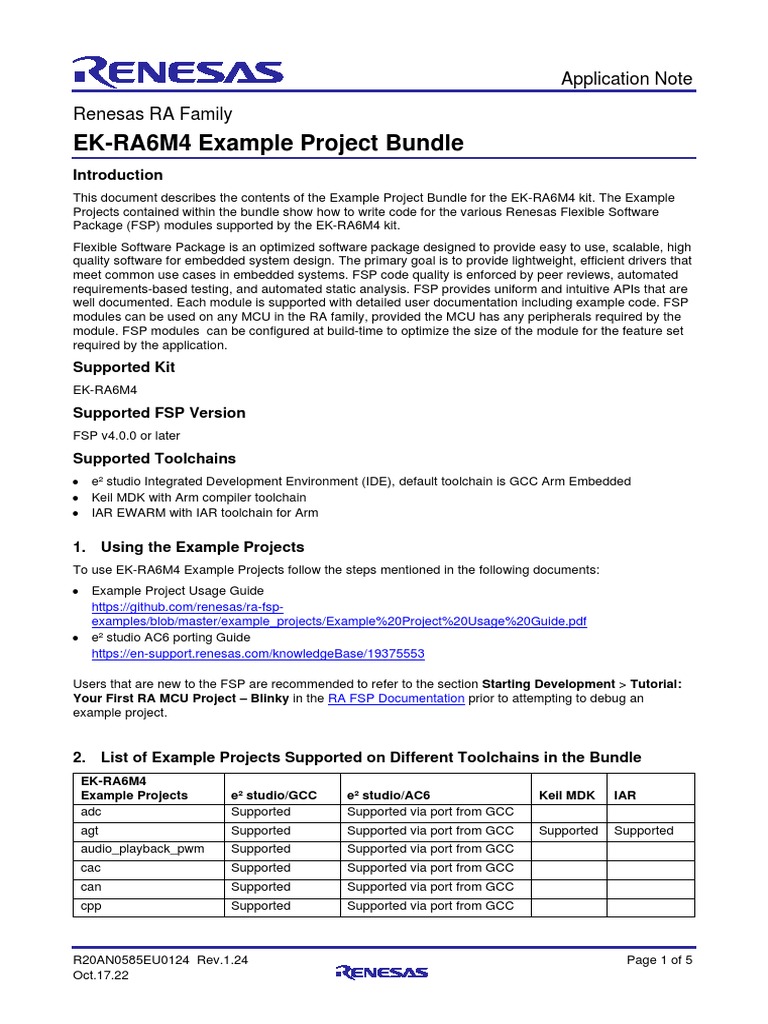 EK-RA6M4 Example Project Bundle | PDF | Reliability Engineering | Computer Security