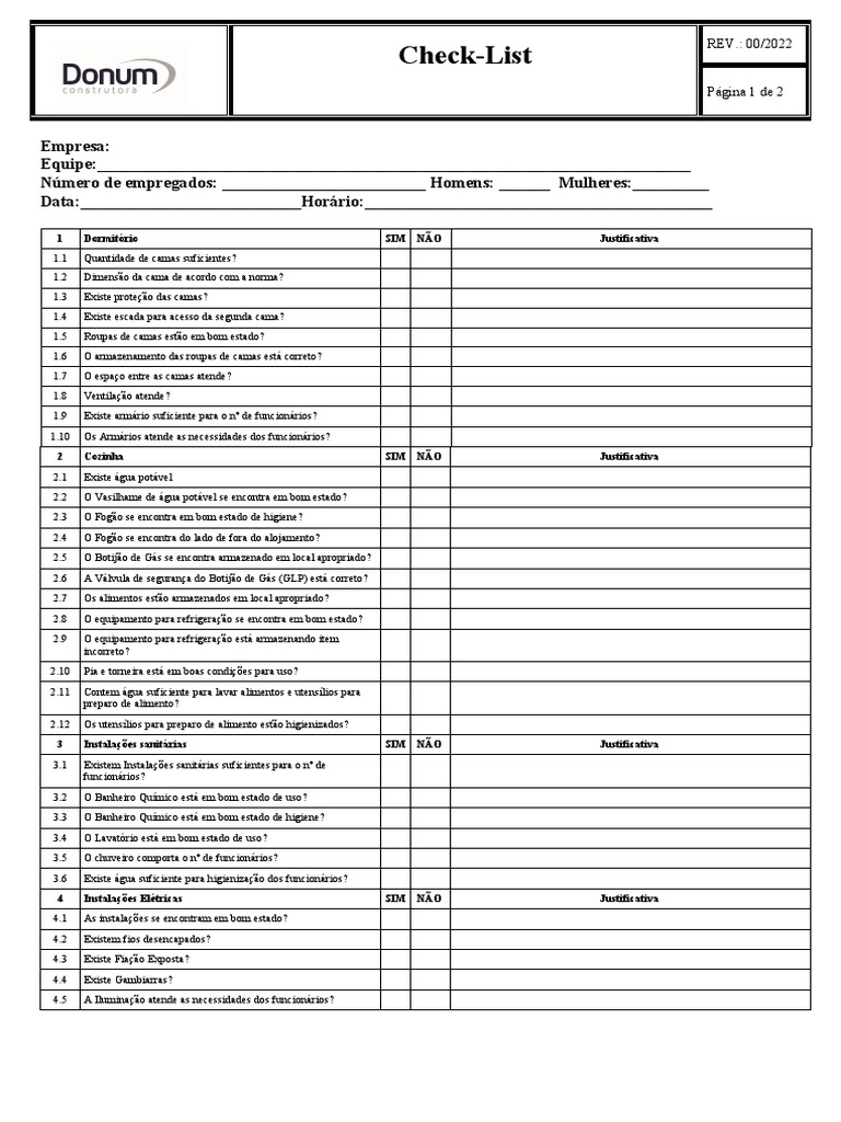 Check List Alojamento | PDF | Banheiro | Casa e Jardim