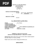 Script: Pre-Trial and Arraignment | PDF | Prosecutor | Arraignment