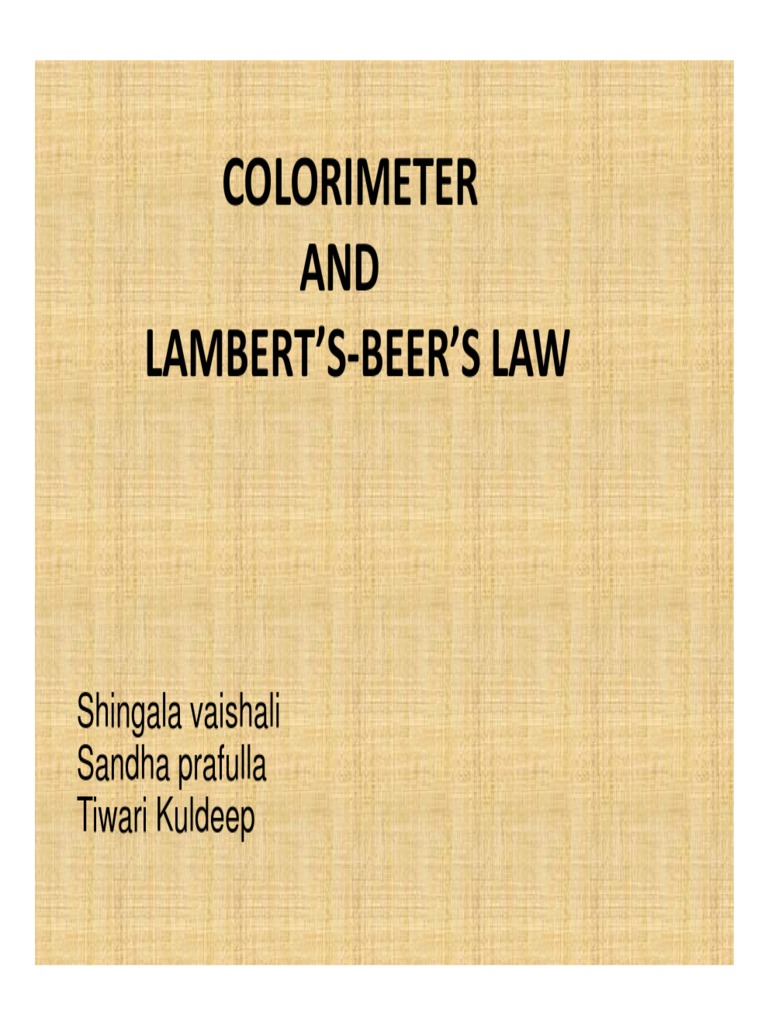 Colorimeter Compatibility Mode | PDF | Absorbance | Light
