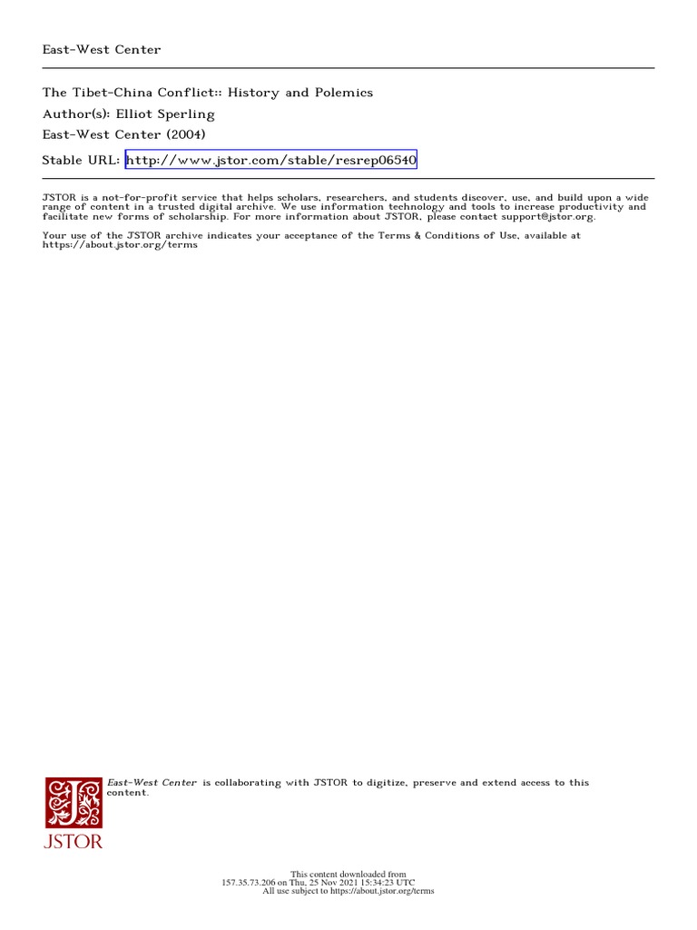 The Tibet-China Conflict | PDF | Tibetan Buddhism | Qing Dynasty