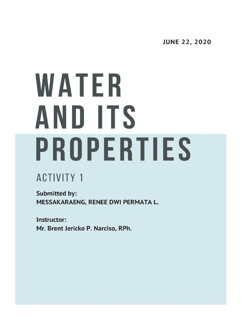 Properties of Water in Biological Systems | PDF | Osmosis | Solubility