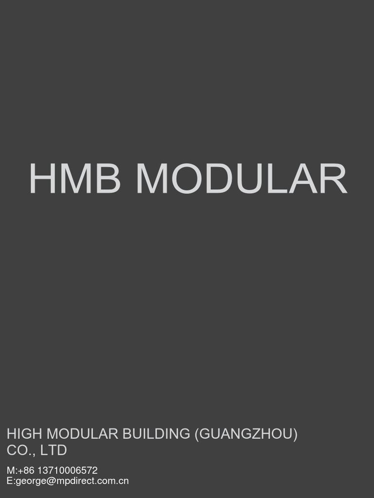 HMB China Introduction | PDF | Modularity | Economic Sectors