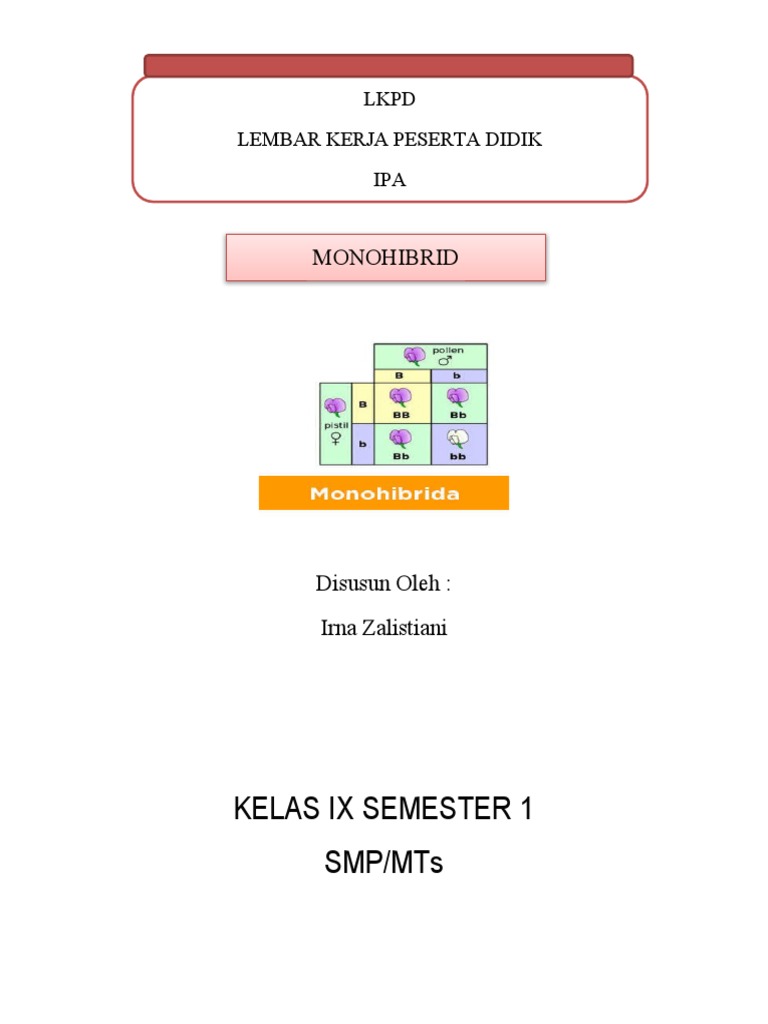 LKPD (Pert 1) Monohibrid Dominan | PDF