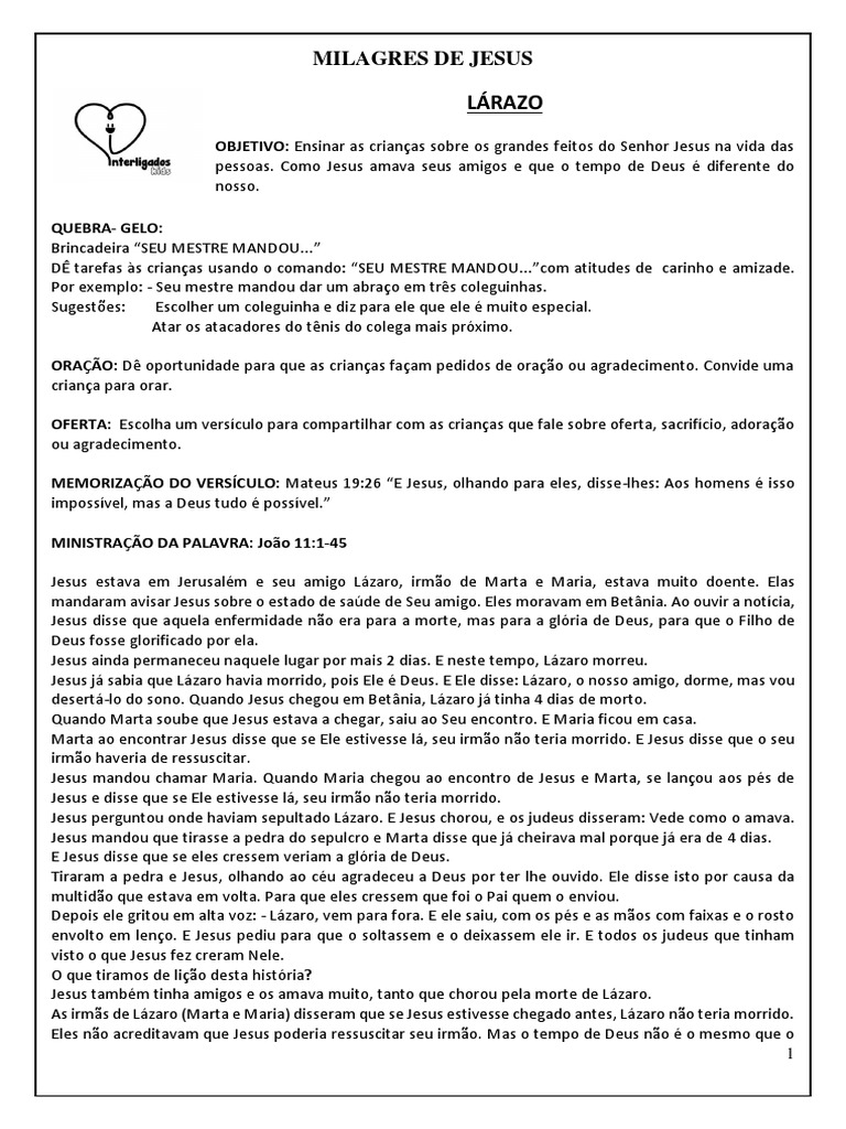 LAZARO | PDF | Jesus