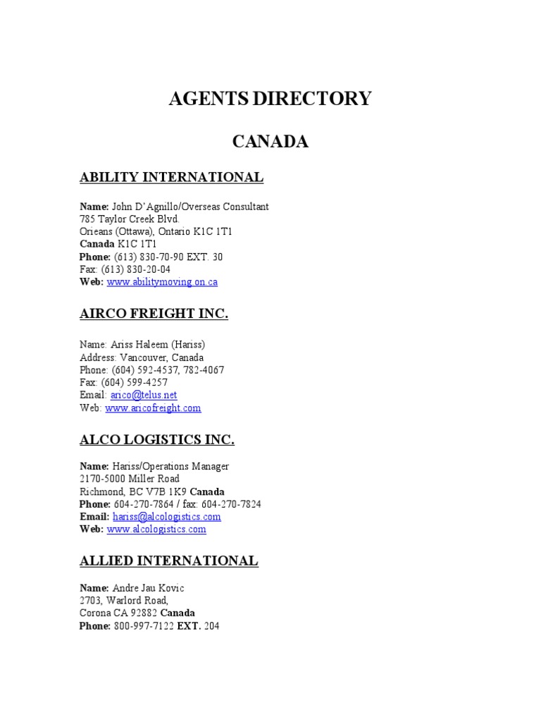 Overseas Agents Directory | PDF | Dubai | United Arab Emirates