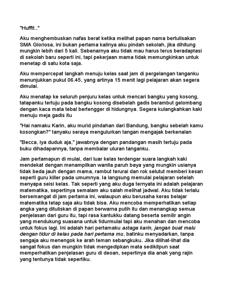 Cerpen Bindo (Ver Panjang) | PDF