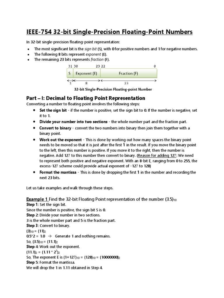 IEEE FP Representation | PDF | Encodings | Computer Engineering