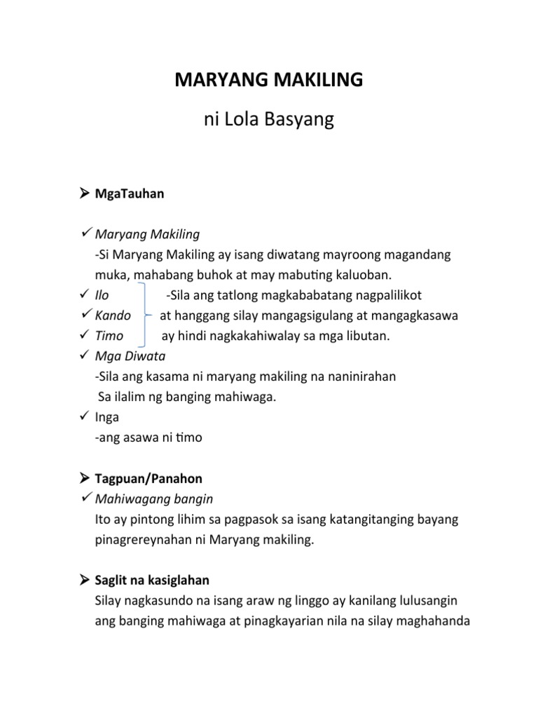 Maryang Makiling | PDF