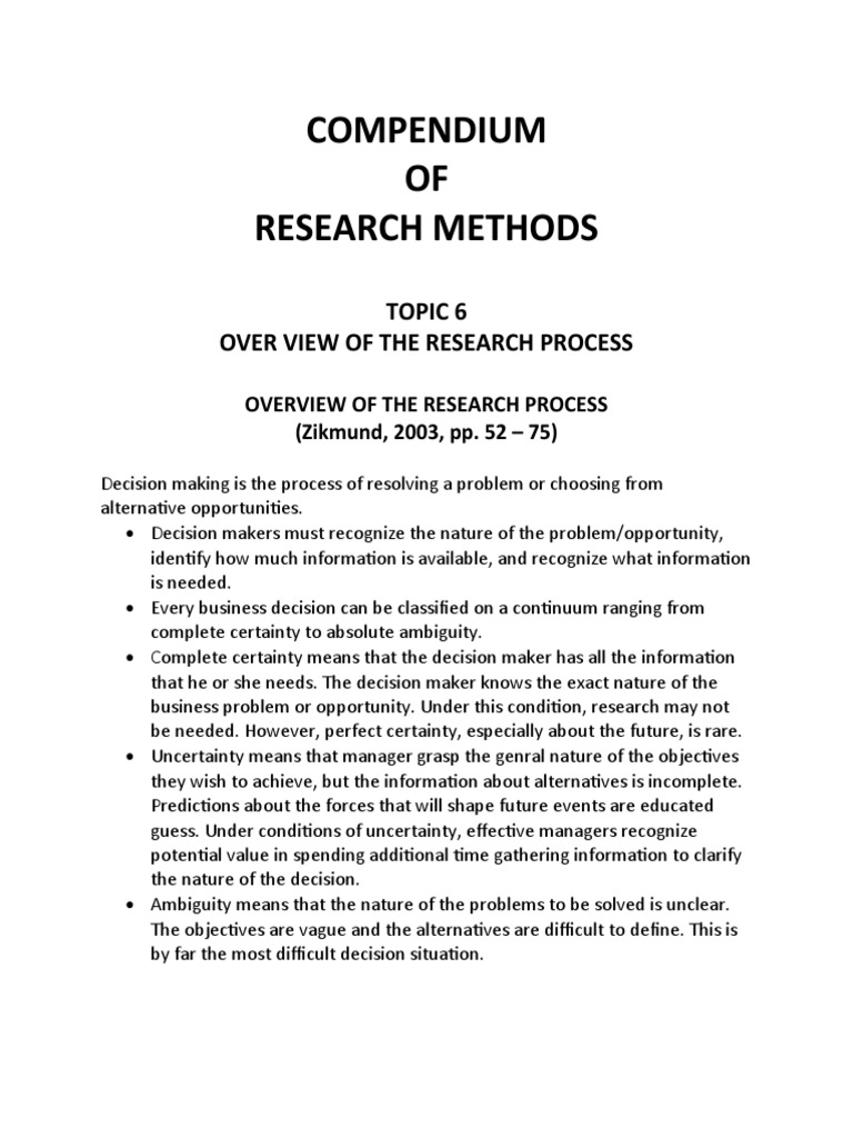 Compendium OF Research Methods | PDF | Causality | Validity (Statistics)