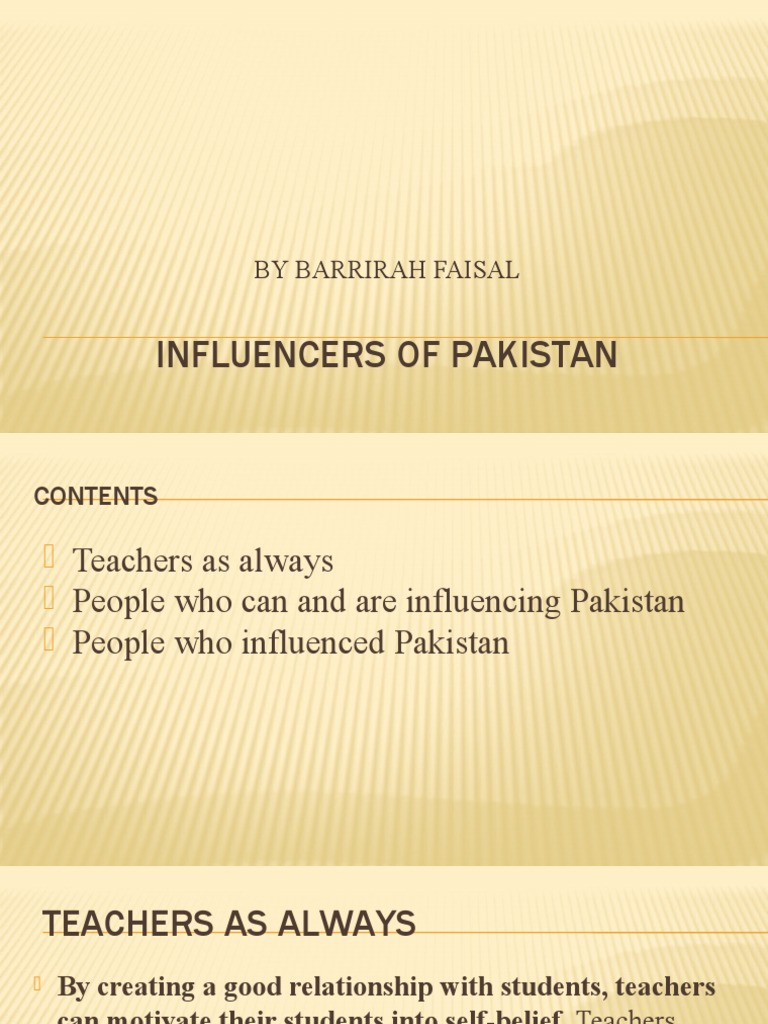 Influencers of Pakistan | PDF | Pakistan | Malala Yousafzai