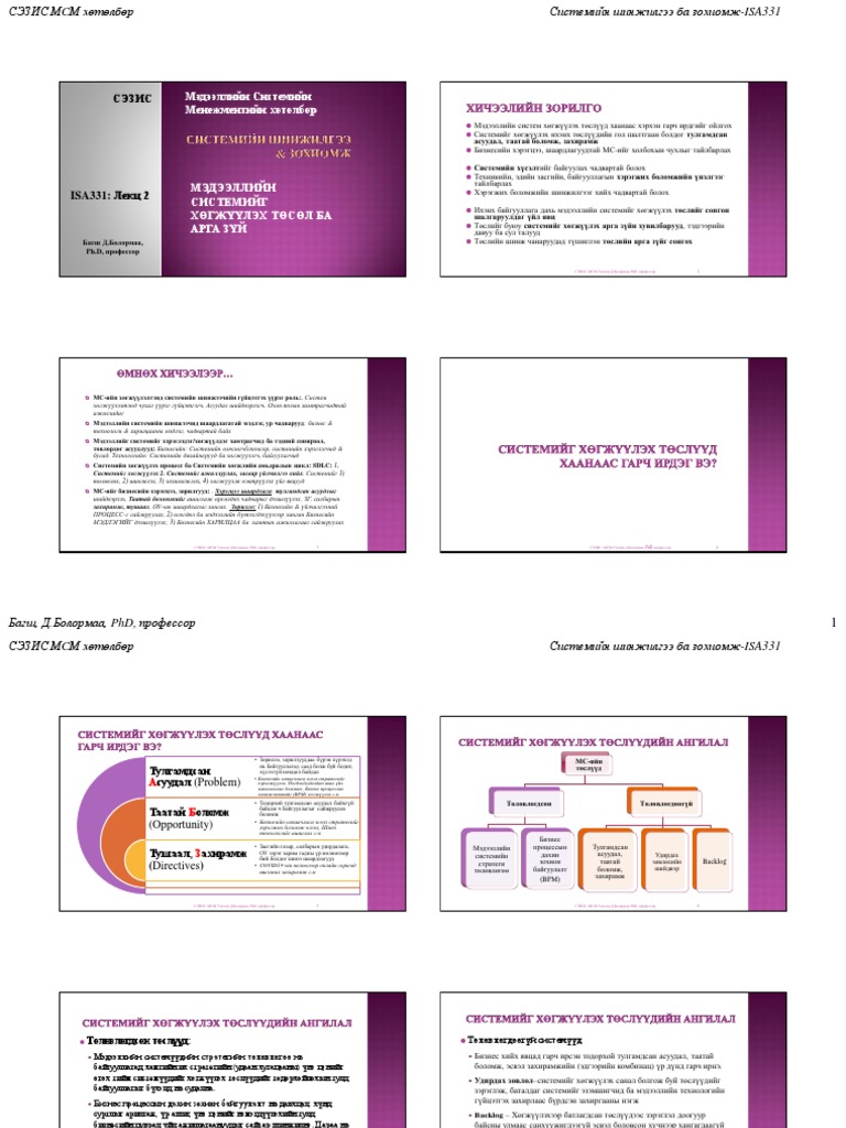 SAD Lecture 2 - (2021) - Project - System Development Methodology | PDF