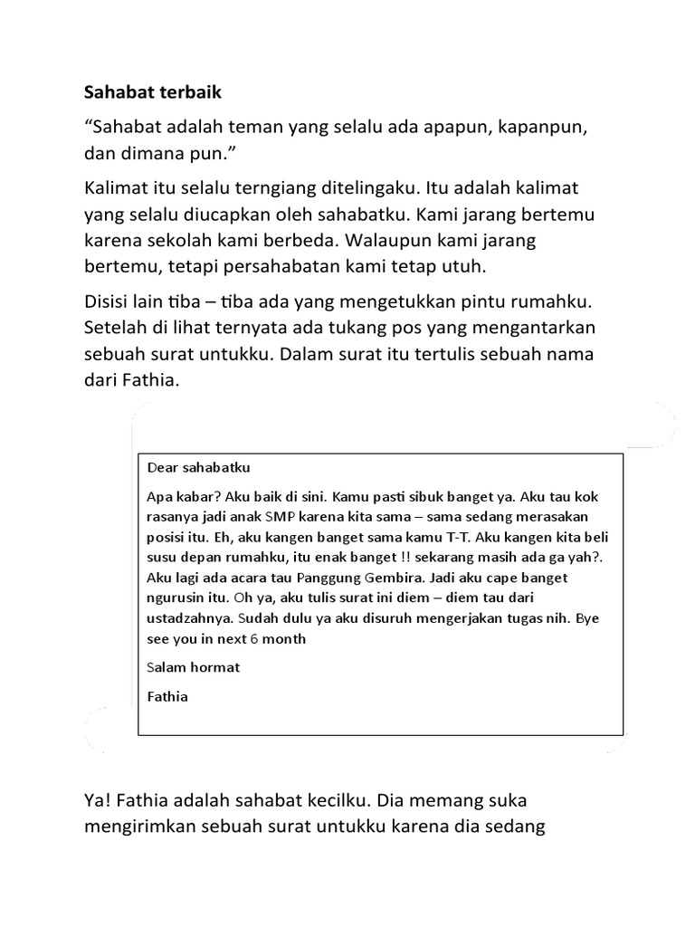 Sahabat Terbaik | PDF | Seni & Disiplin Bahasa