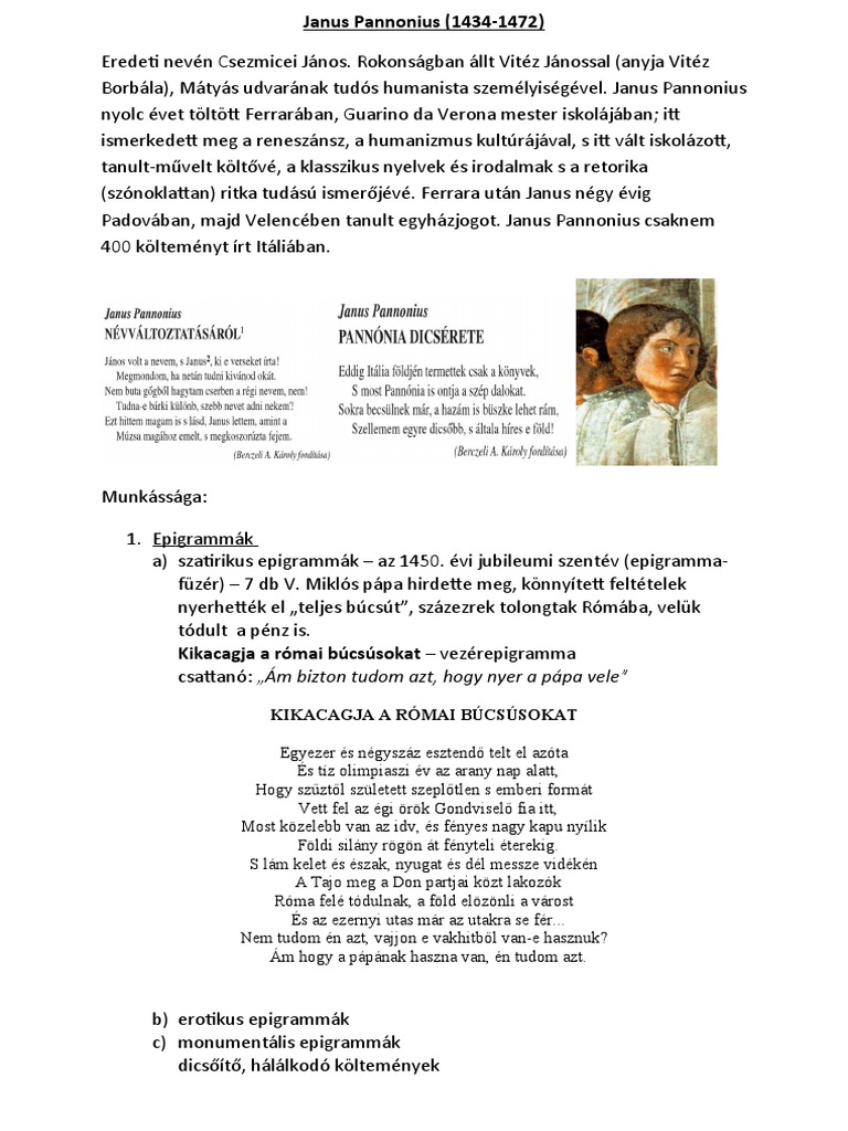Janus Pannonius | PDF