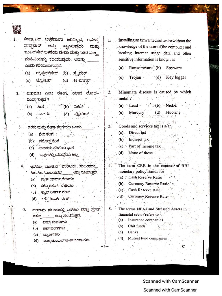 KSP 2020 Question Paper Analysis | PDF